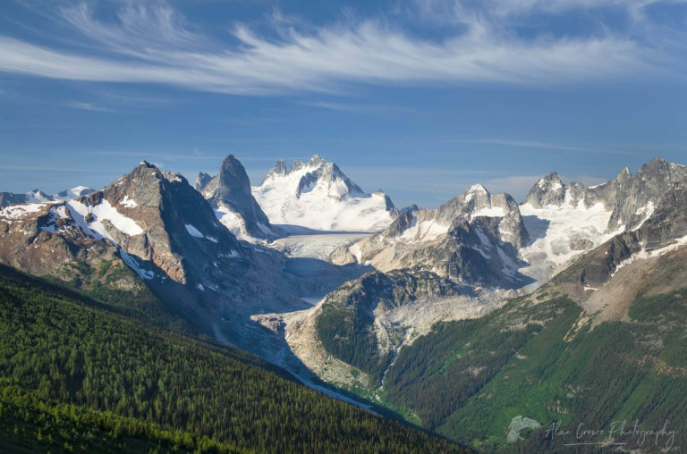 Howser Towers Vowell Glacier, Bugaboos - Alan Crowe Photography