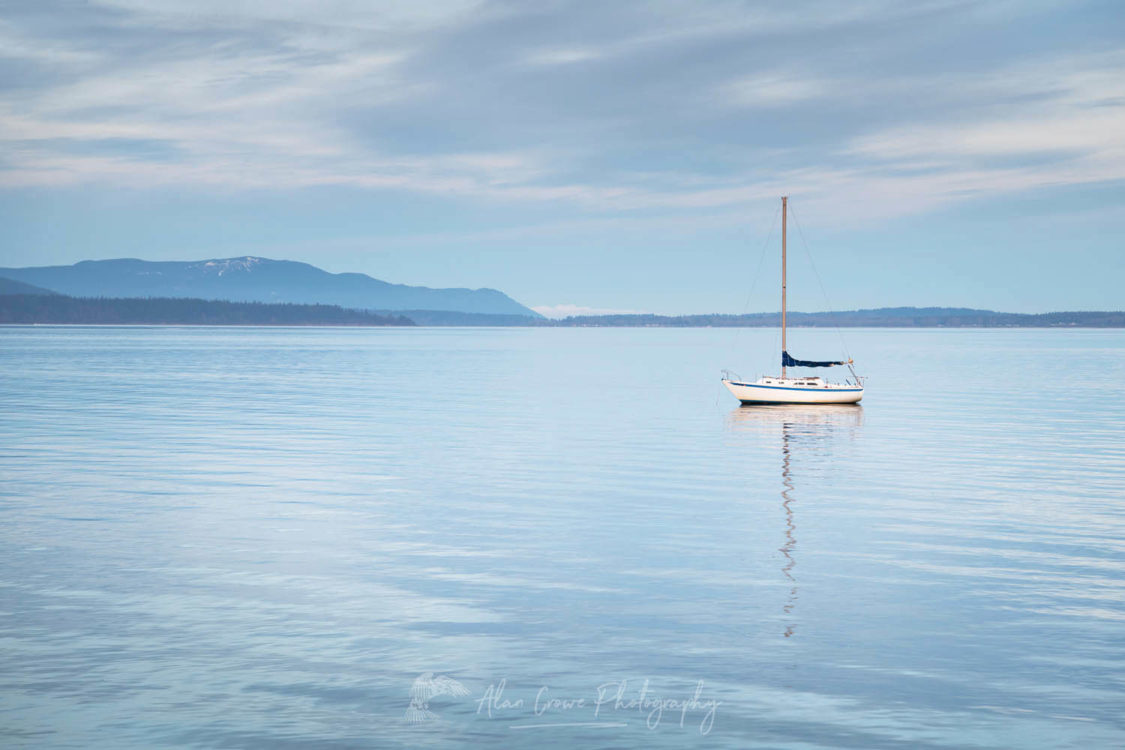 Sailboat Bellingham Bay Washington - Alan Crowe Photography
